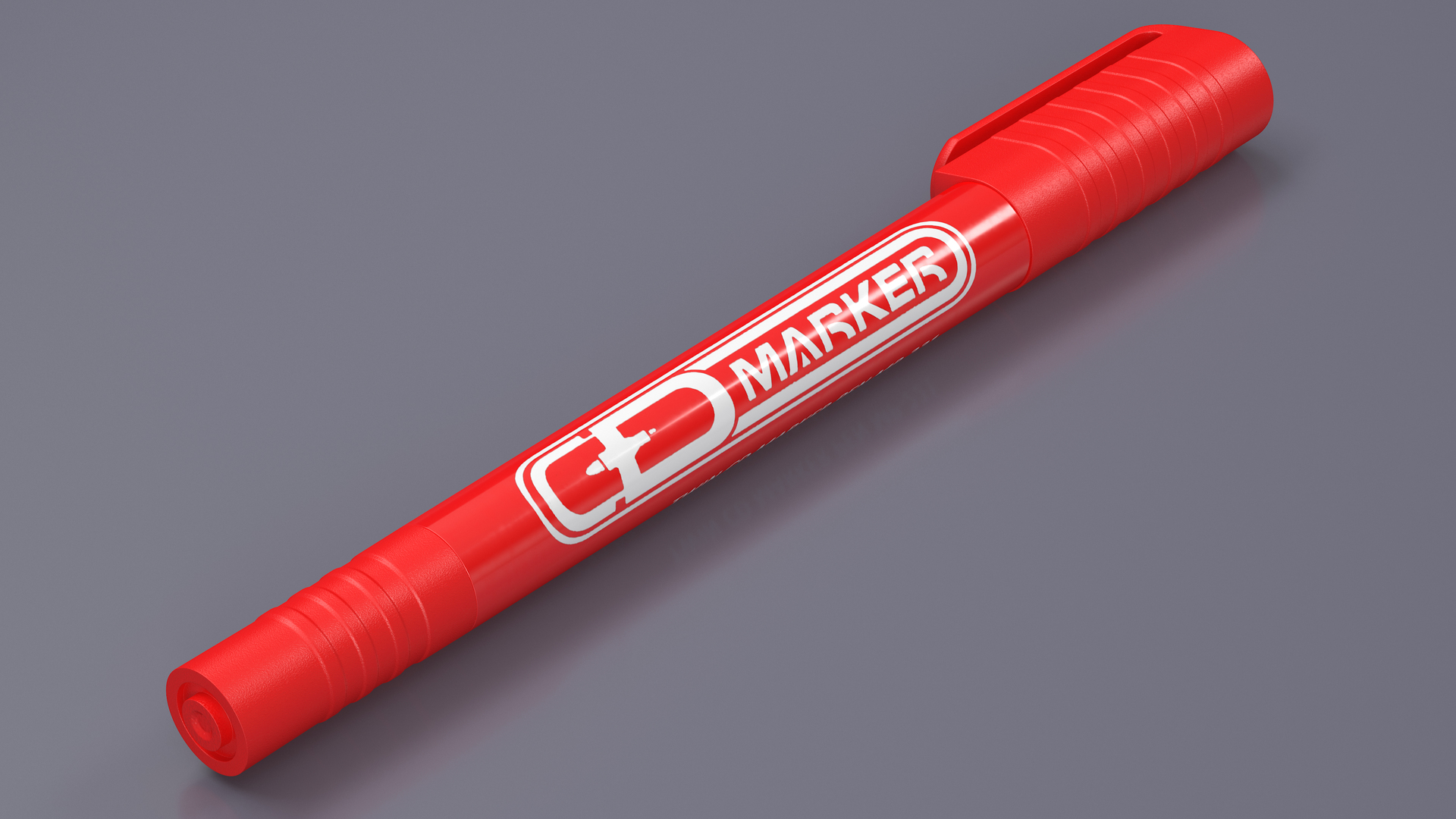 3D Permanent Marker Ultra Fine Tip Red model - TurboSquid 1951073