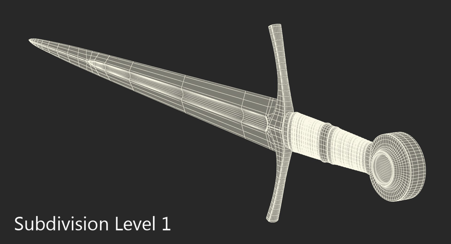 3d Knight Sword Model