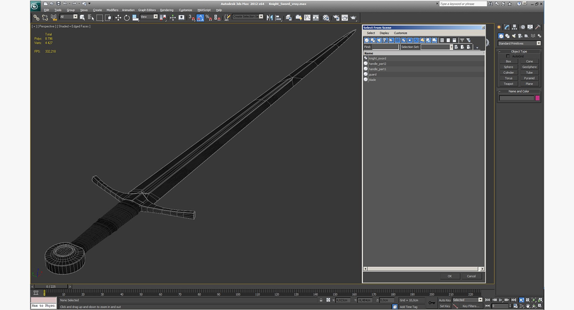 3d Knight Sword Model