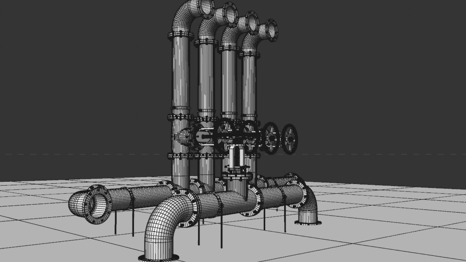 3D Industrial Pipes - TurboSquid 2256133