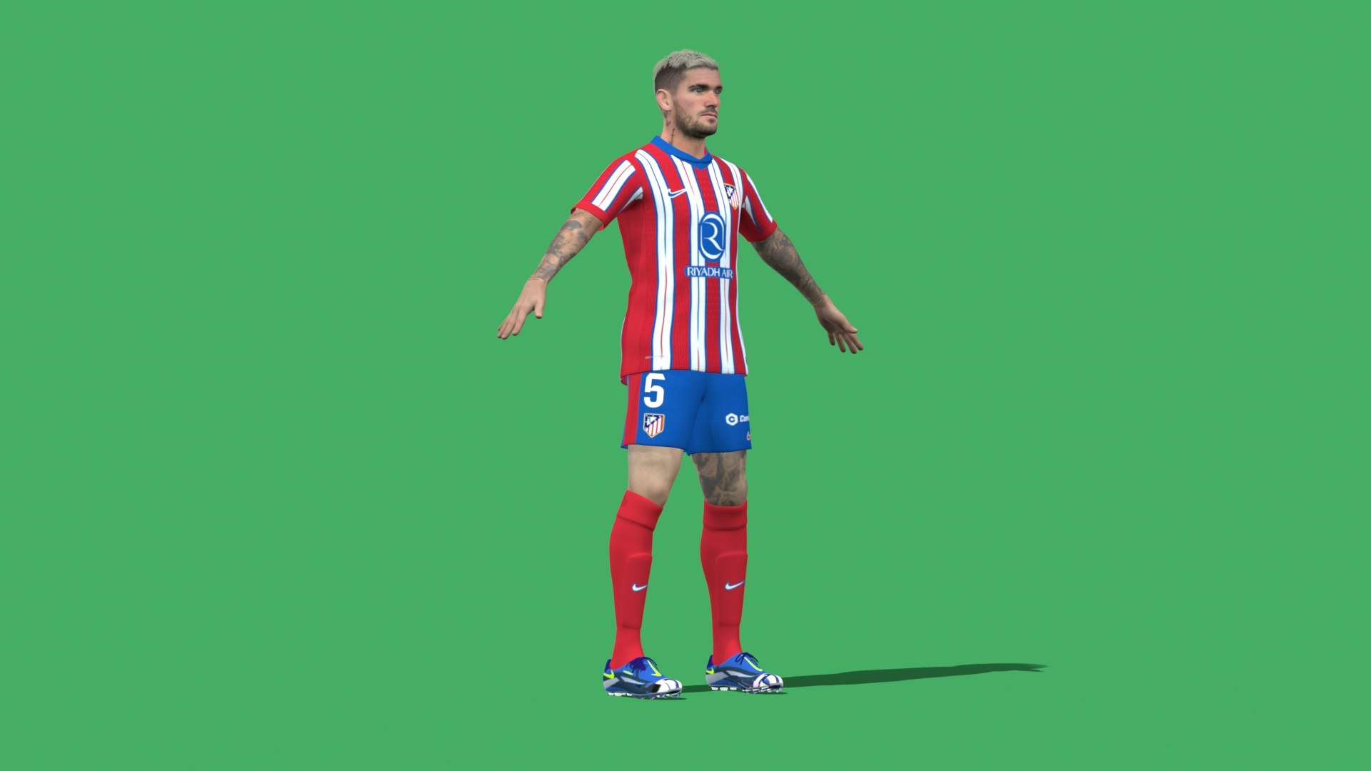3D 3D Rigged De Paul Atletico Madrid 2025 Model - TurboSquid 2378598
