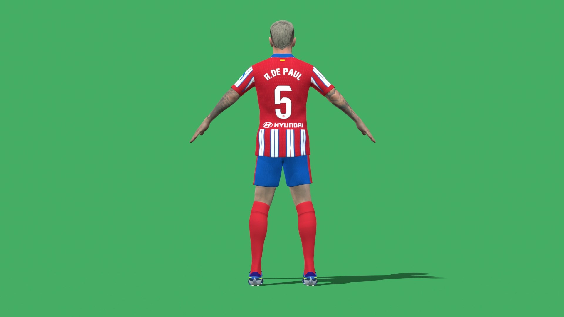 3D 3D Rigged De Paul Atletico Madrid 2025 Model - TurboSquid 2378598