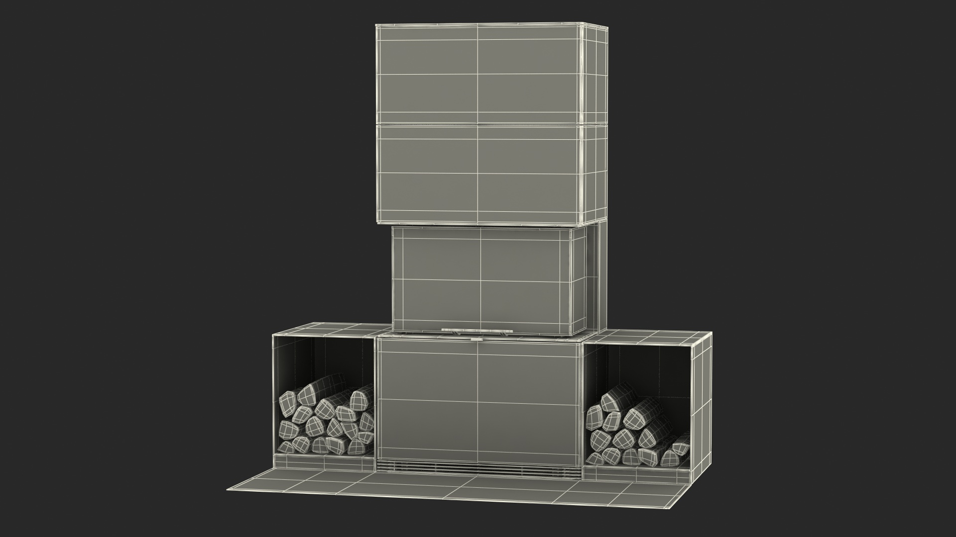 3D Wood Burning Fireplace Log Model - TurboSquid 1486498
