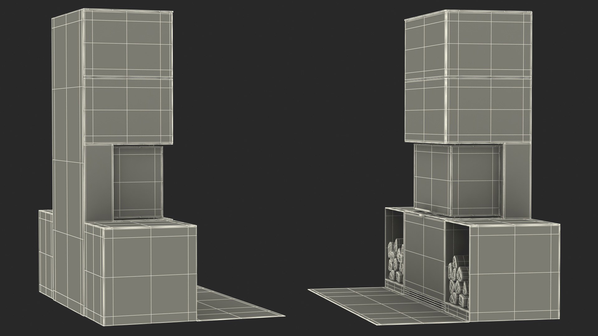 3D Wood Burning Fireplace Log Model - TurboSquid 1486498