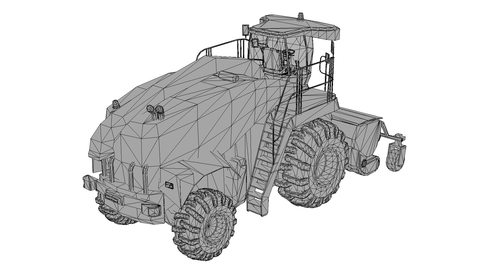 3D Combine Truck Low-Poly - TurboSquid 2112422