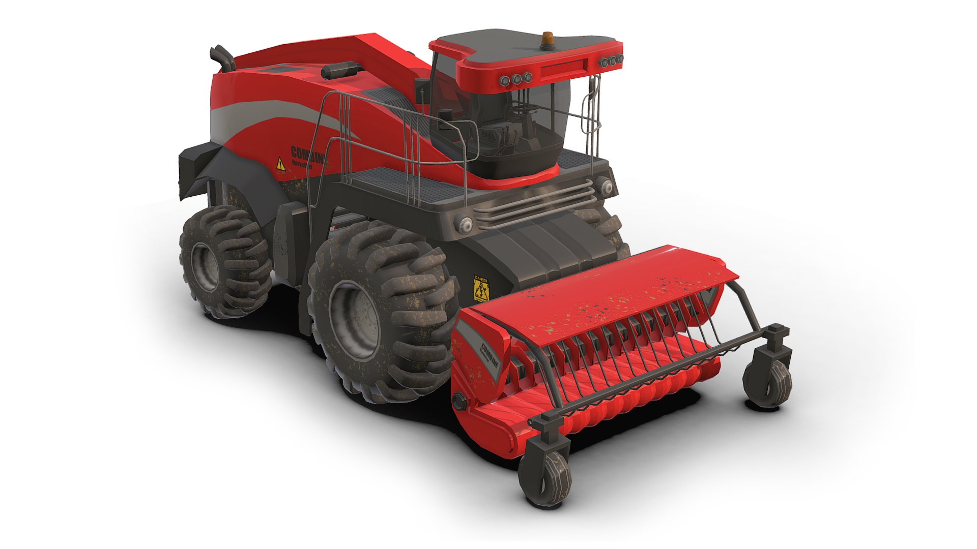 3D Combine Truck Low-Poly - TurboSquid 2112422