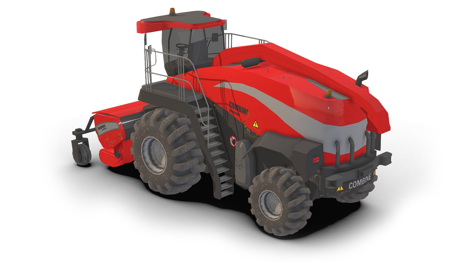 3D Combine Truck Low-Poly - TurboSquid 2112422