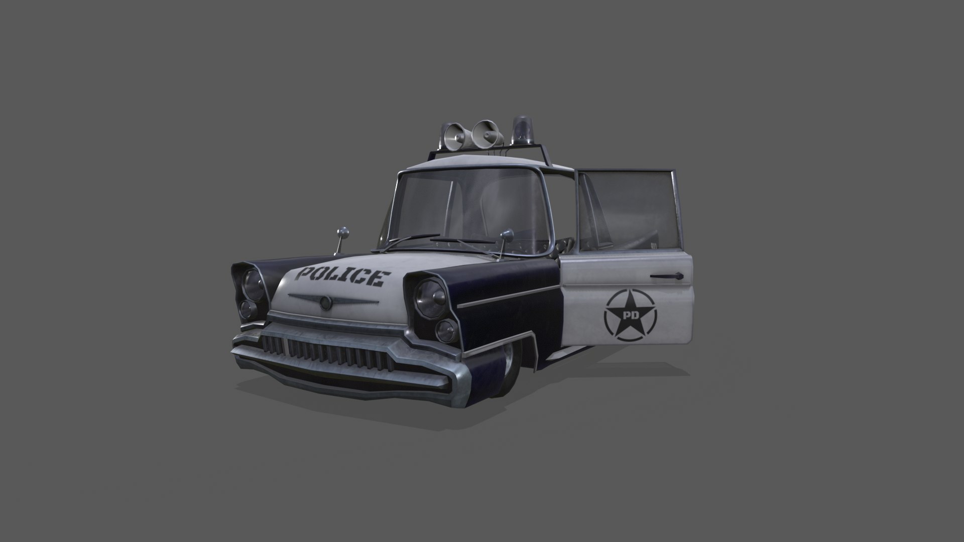 Low Poly Stylized Police Car 3D Model - TurboSquid 2036516
