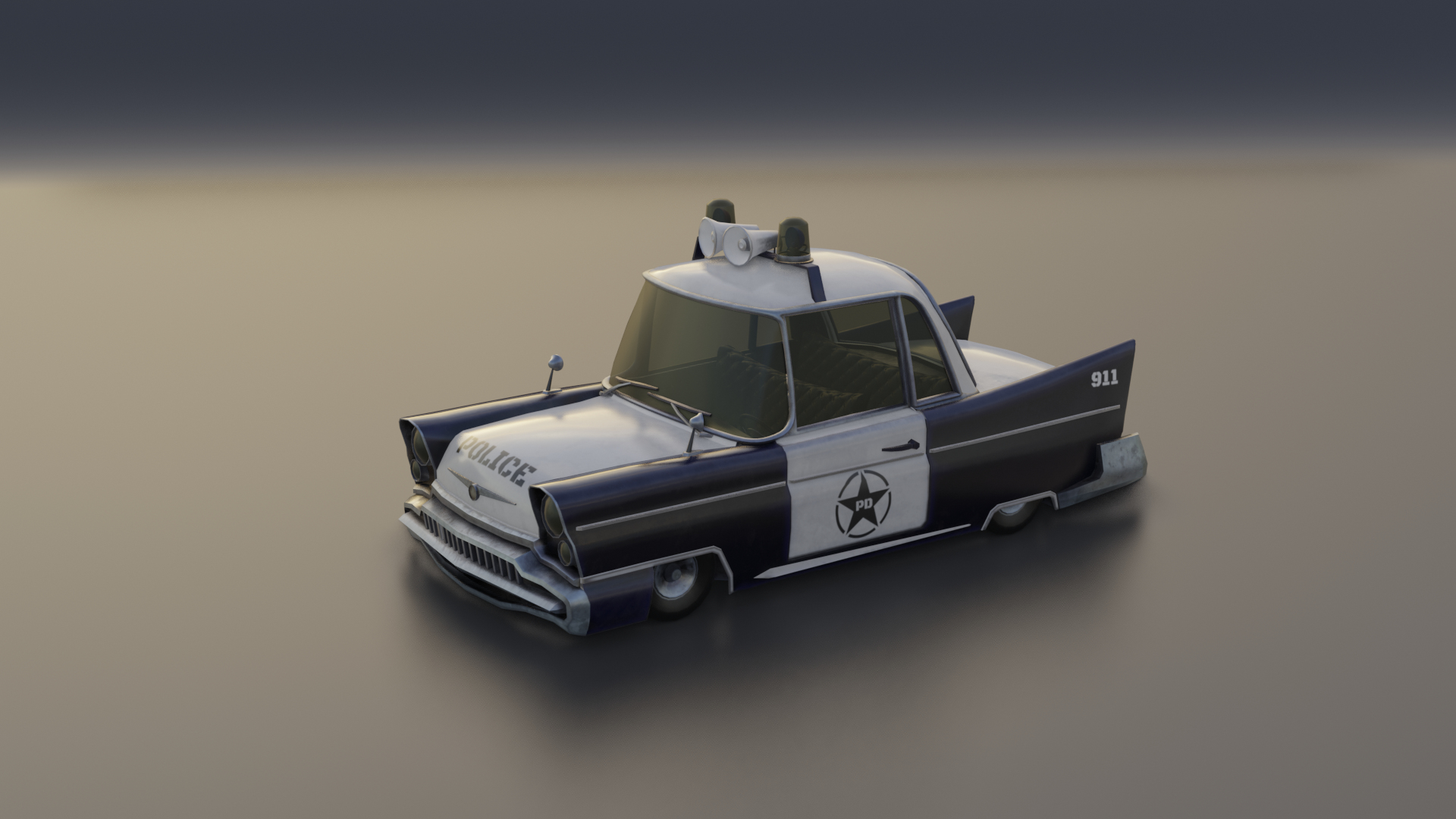 Low Poly Stylized Police Car 3D Model - TurboSquid 2036516