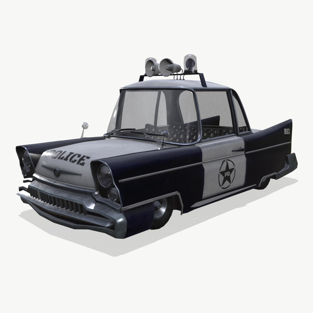 Low Poly Stylized Police Car 3D Model - TurboSquid 2036516