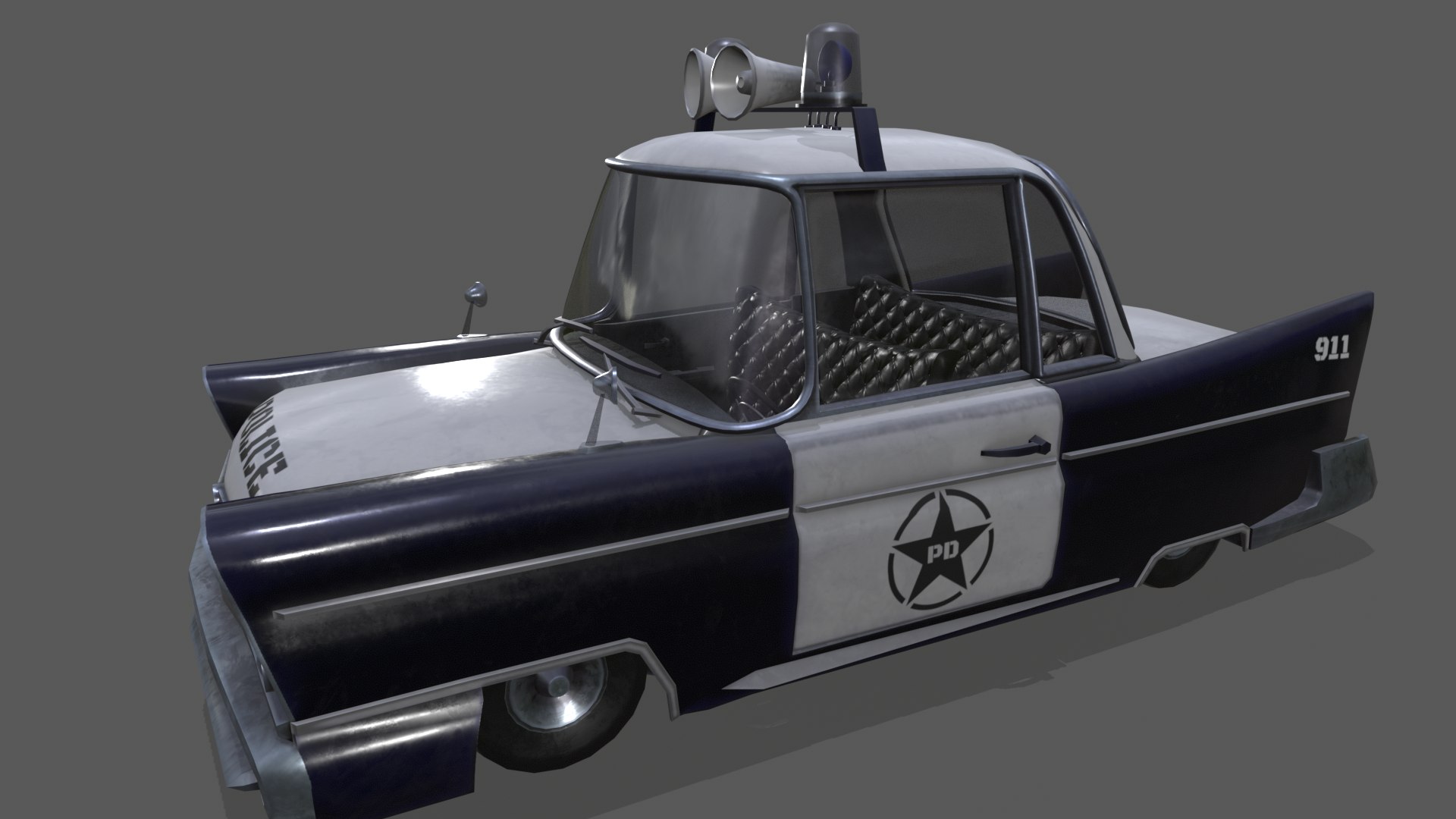 Low Poly Stylized Police Car 3D Model - TurboSquid 2036516