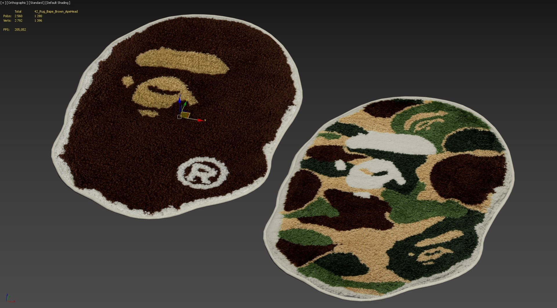 Rug Bape Ape Head 3D - TurboSquid 1901720