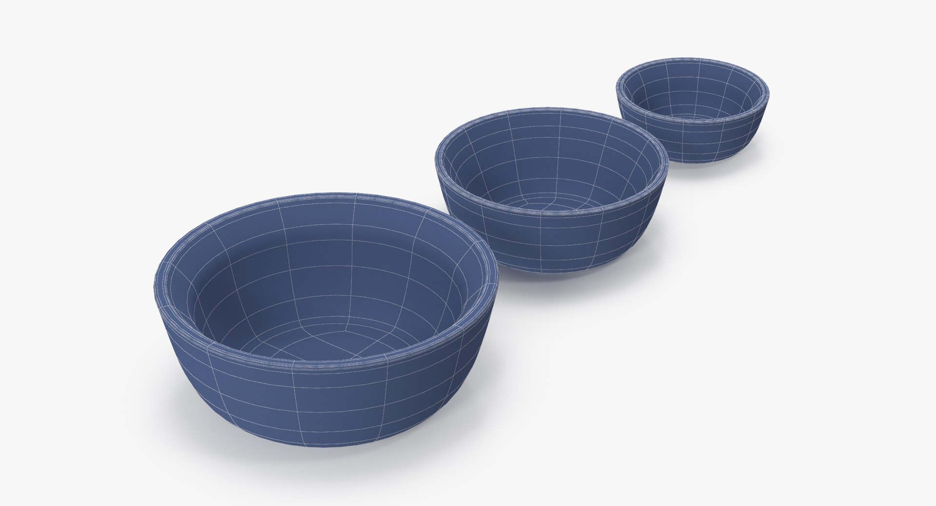 Wooden serving plates bowls 3D model - TurboSquid 1358709