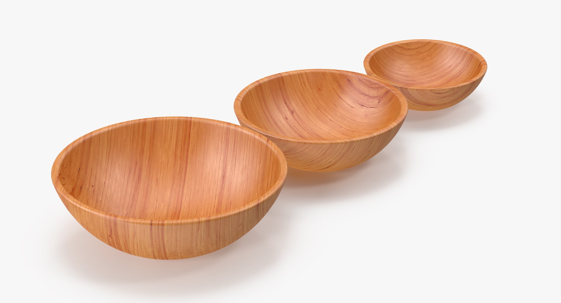 Wooden Serving Plates Bowls 3D Model - TurboSquid 1358709