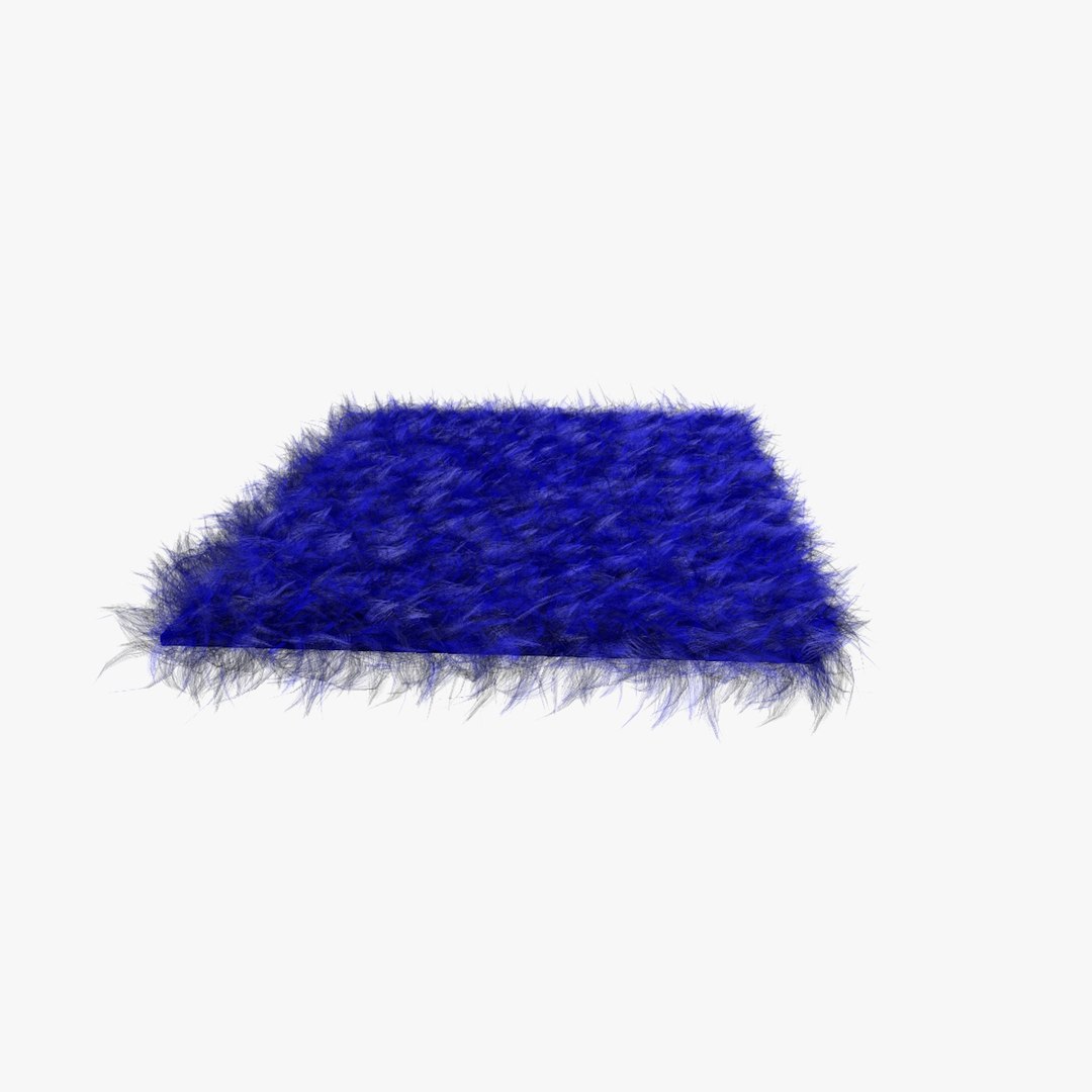 3D Blue Fur Sheepskin Carpet Rug Model - TurboSquid 1460565