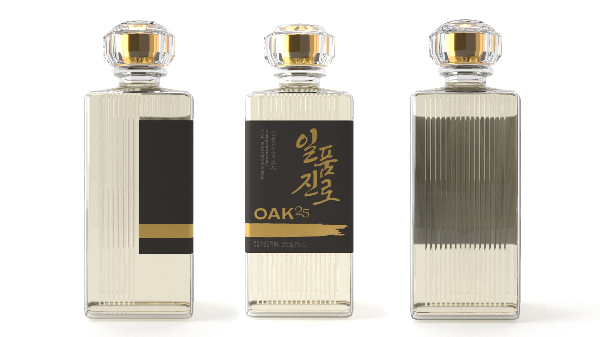 Hite Jinro OAK25 Premium Soju Bottle - High-Quality 3D Model 3D Model ...