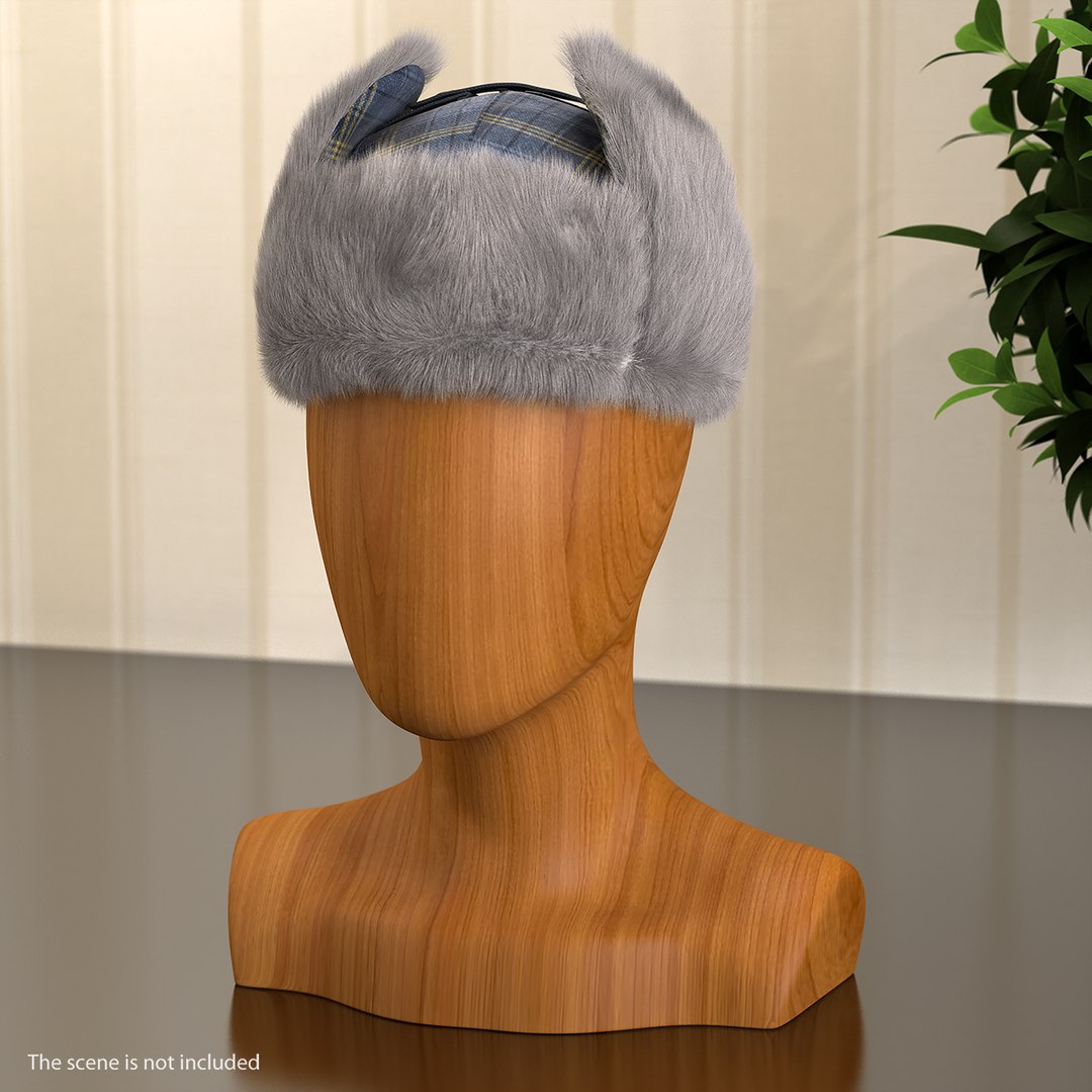 Winter Trapper Hat Fur 3D Model - TurboSquid 1430466