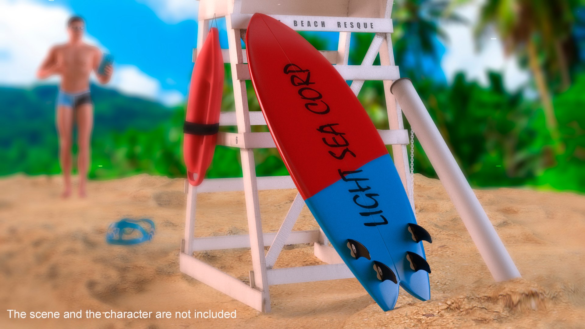 3D Surfboard Fish Tail - TurboSquid 2155437