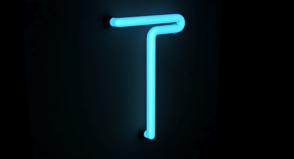 3D model neon letter t alphabet - TurboSquid 1639447
