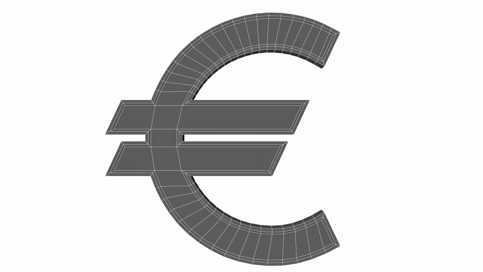 3D Model Euro Currency Sign - TurboSquid 1717692