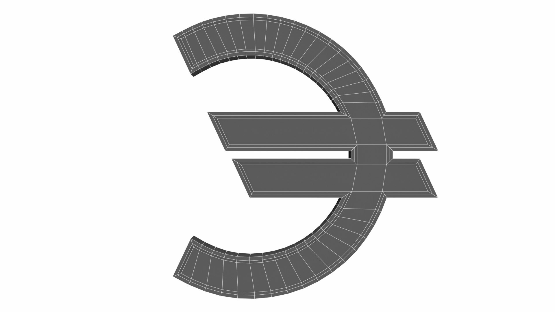 3D Model Euro Currency Sign - TurboSquid 1717692