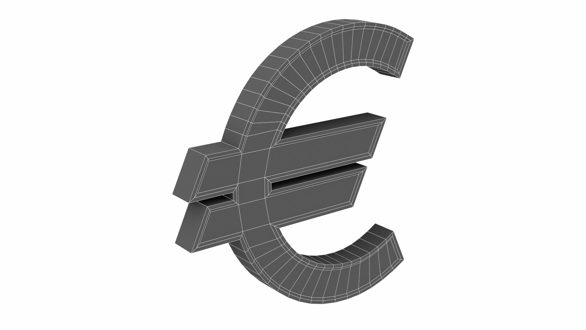 3D Model Euro Currency Sign - TurboSquid 1717692