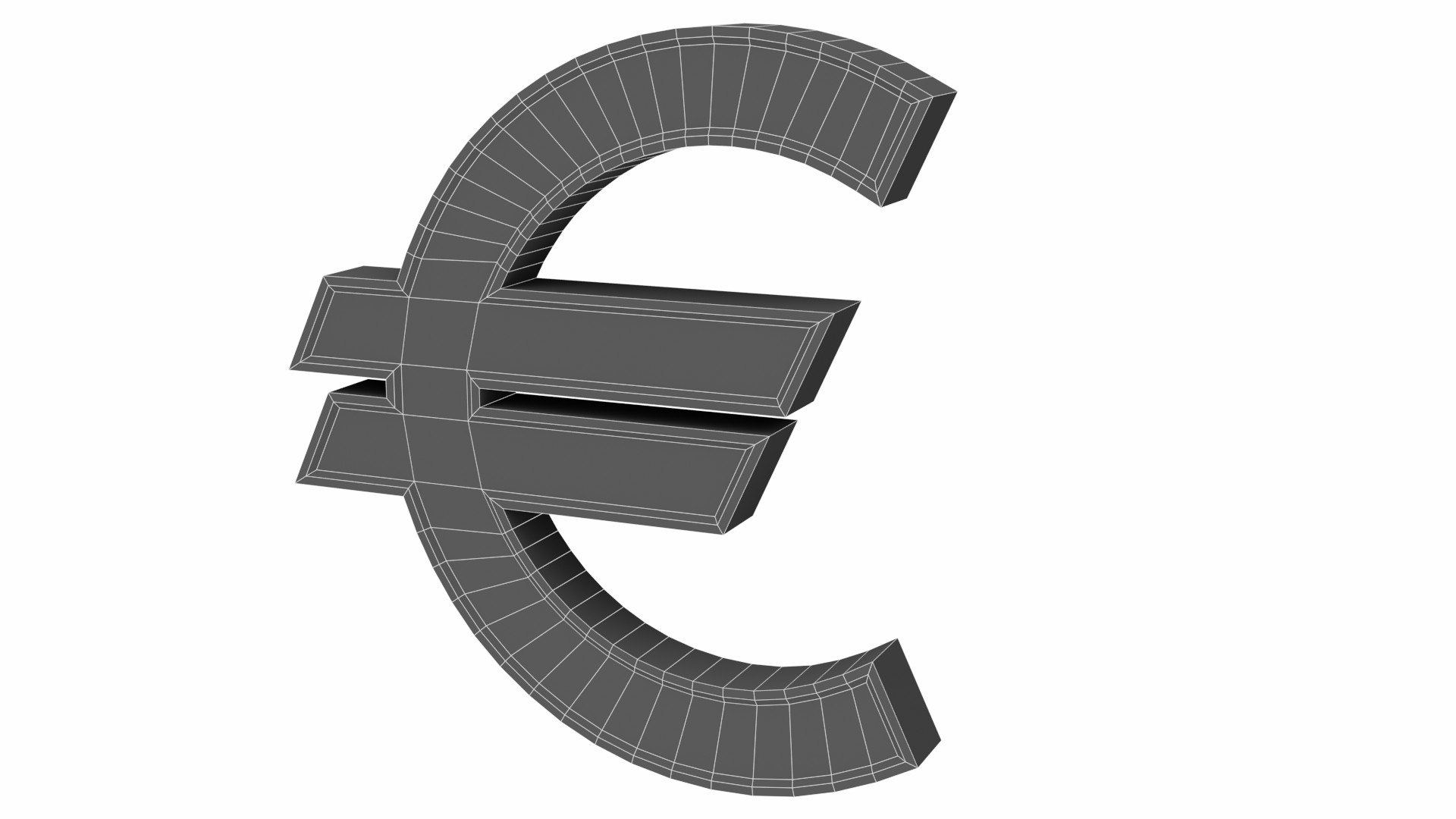 3D Model Euro Currency Sign - TurboSquid 1717692