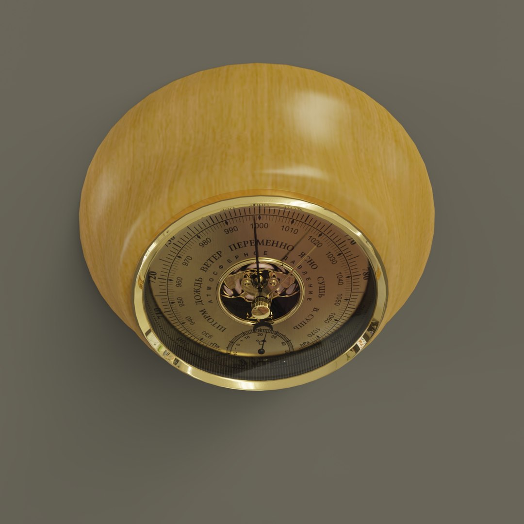 3D Barometer Aneroid Station Utes BTKSN-18 Model - TurboSquid 1951136