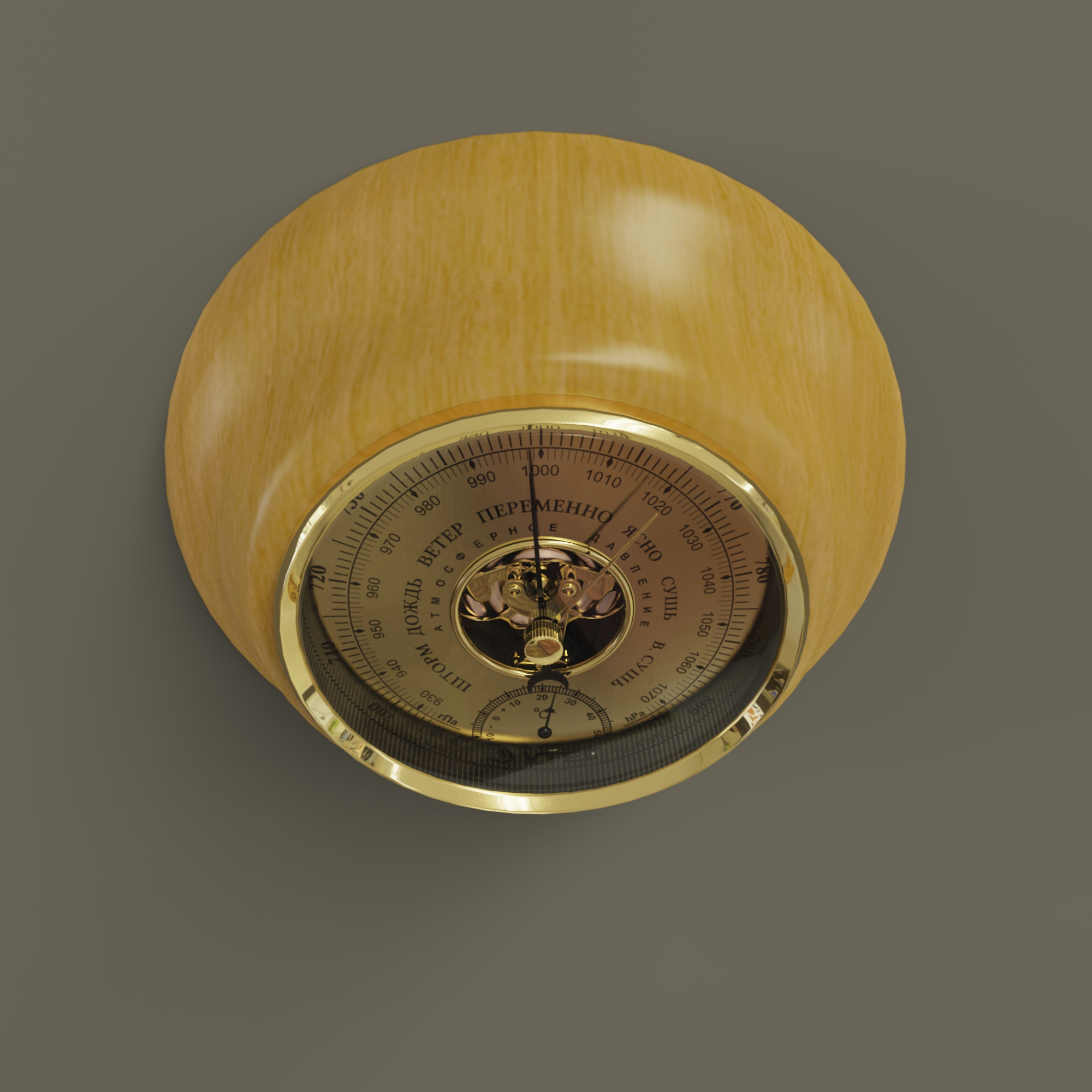 3D Barometer aneroid station Utes BTKSN-18 model - TurboSquid 1951136