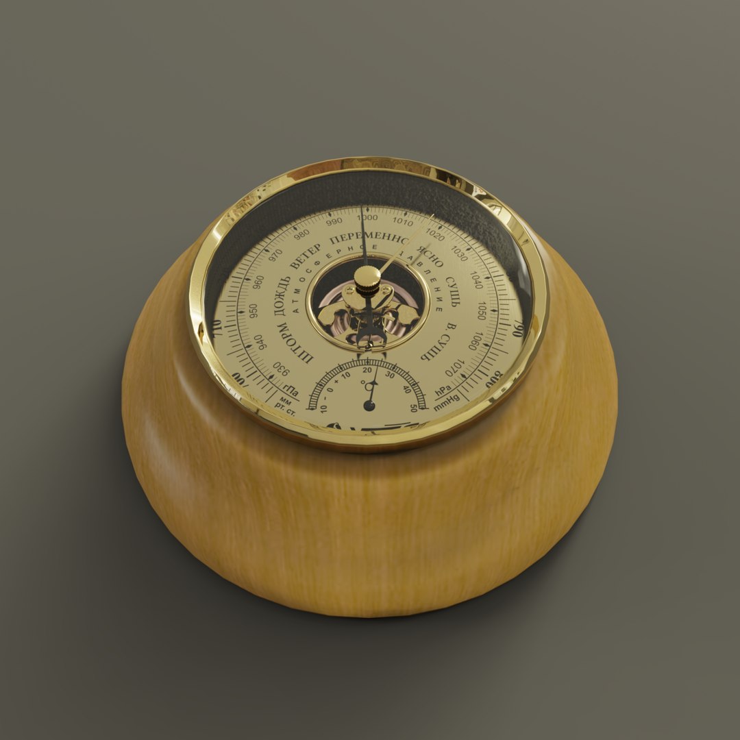 3D Barometer Aneroid Station Utes BTKSN-18 Model - TurboSquid 1951136