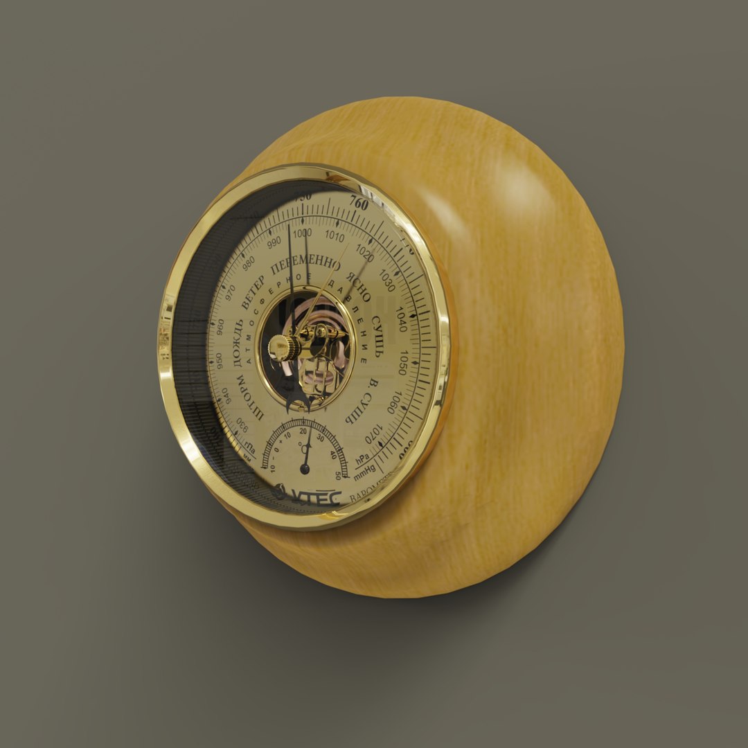 3D Barometer Aneroid Station Utes BTKSN-18 Model - TurboSquid 1951136