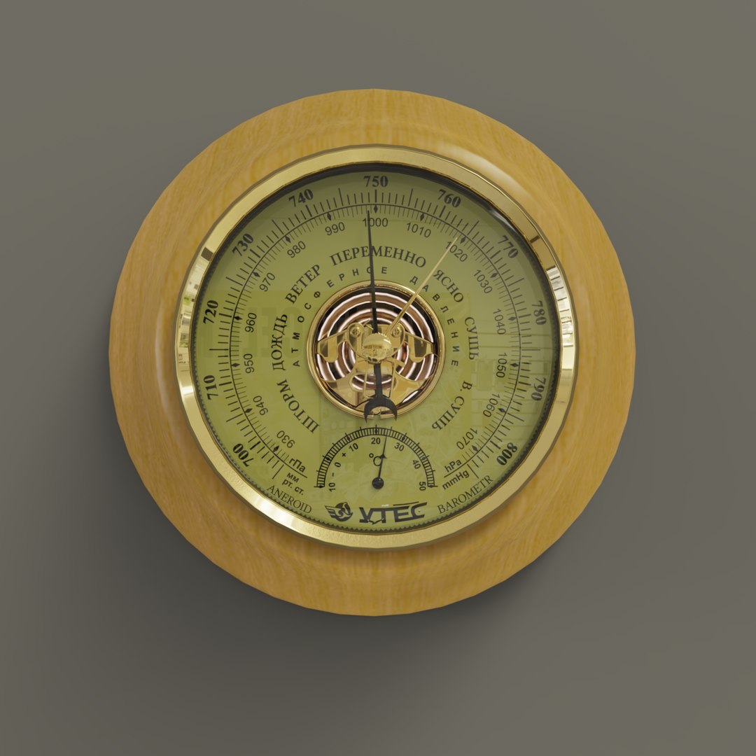3D Barometer Aneroid Station Utes BTKSN-18 Model - TurboSquid 1951136