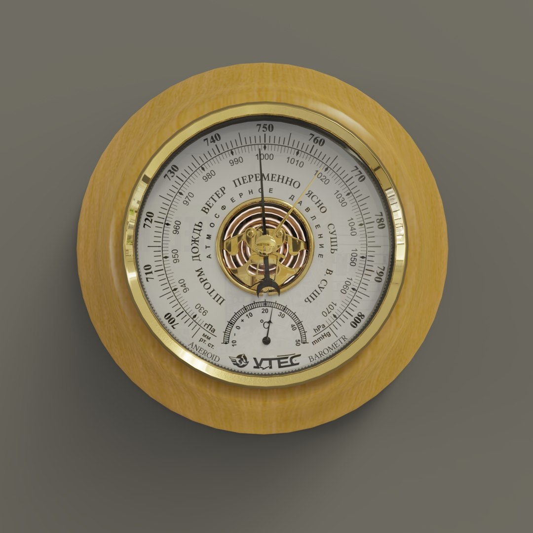 3D Barometer Aneroid Station Utes BTKSN-18 Model - TurboSquid 1951136