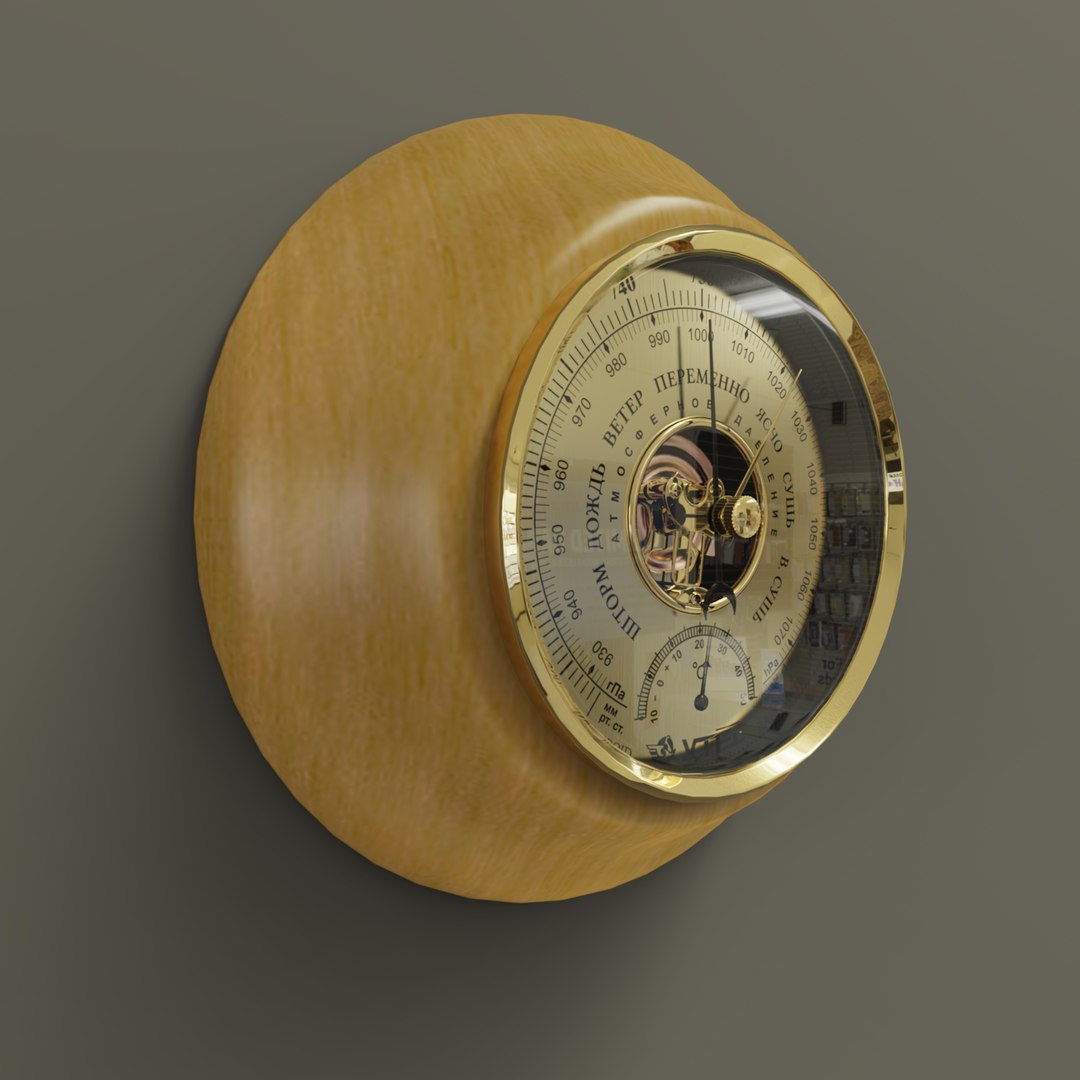 3D Barometer Aneroid Station Utes BTKSN-18 Model - TurboSquid 1951136