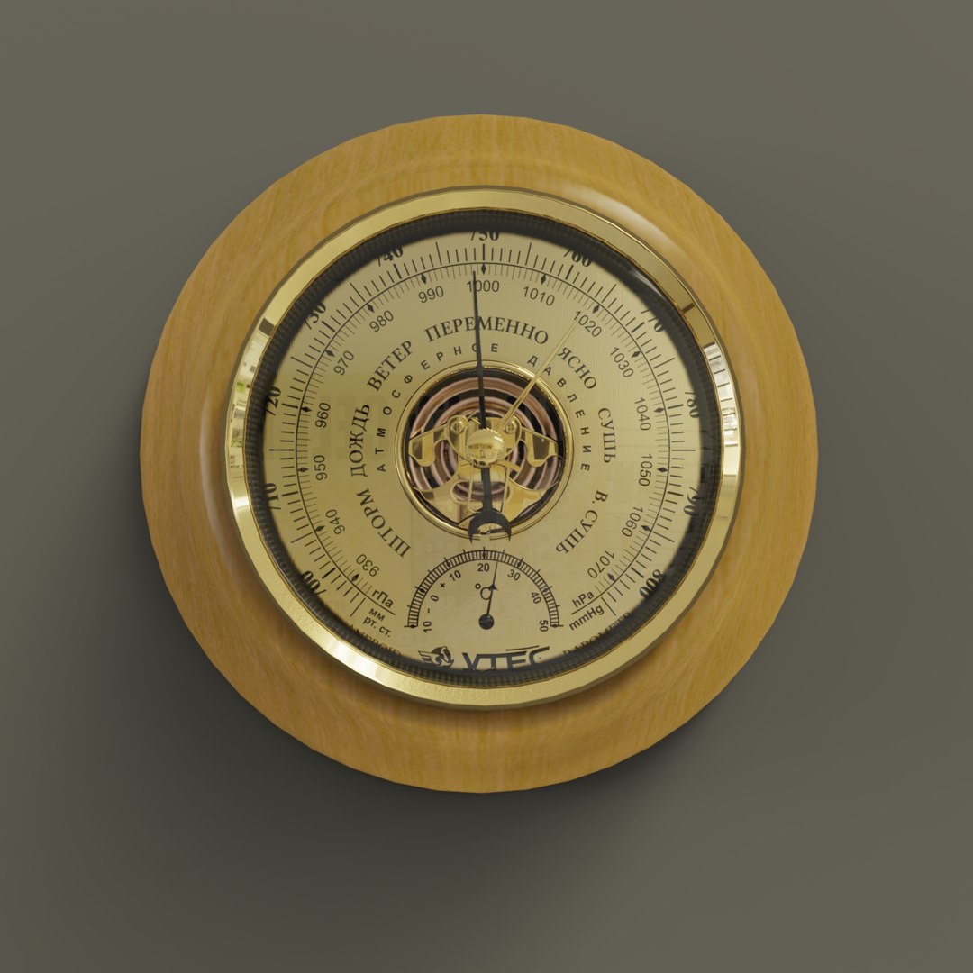 3D Barometer Aneroid Station Utes BTKSN-18 Model - TurboSquid 1951136