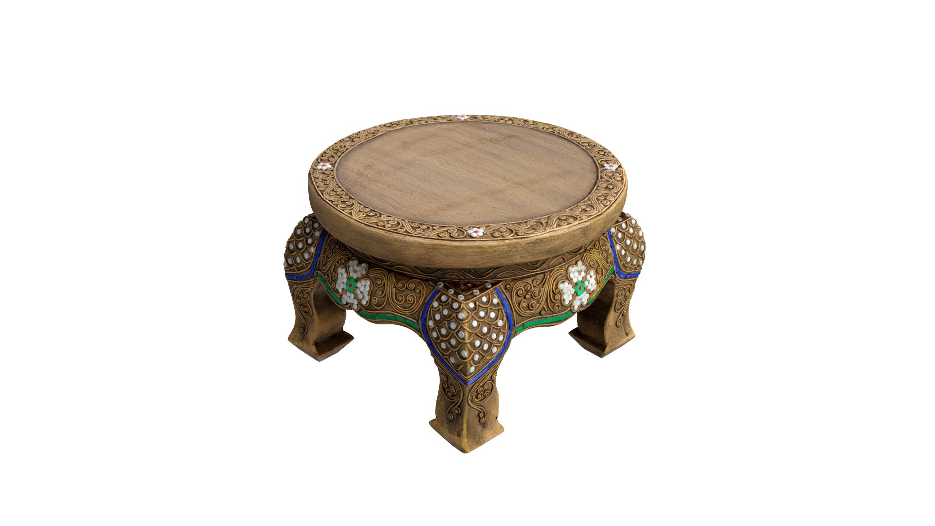 Southeast Asian Style Stool 3D Model 3D Model - TurboSquid 2278564