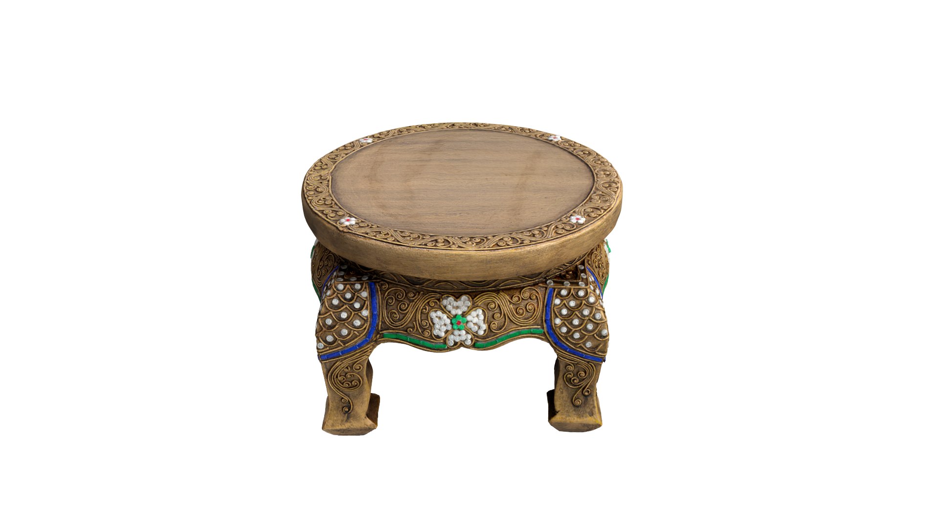 Southeast Asian Style Stool 3D Model 3D Model - TurboSquid 2278564