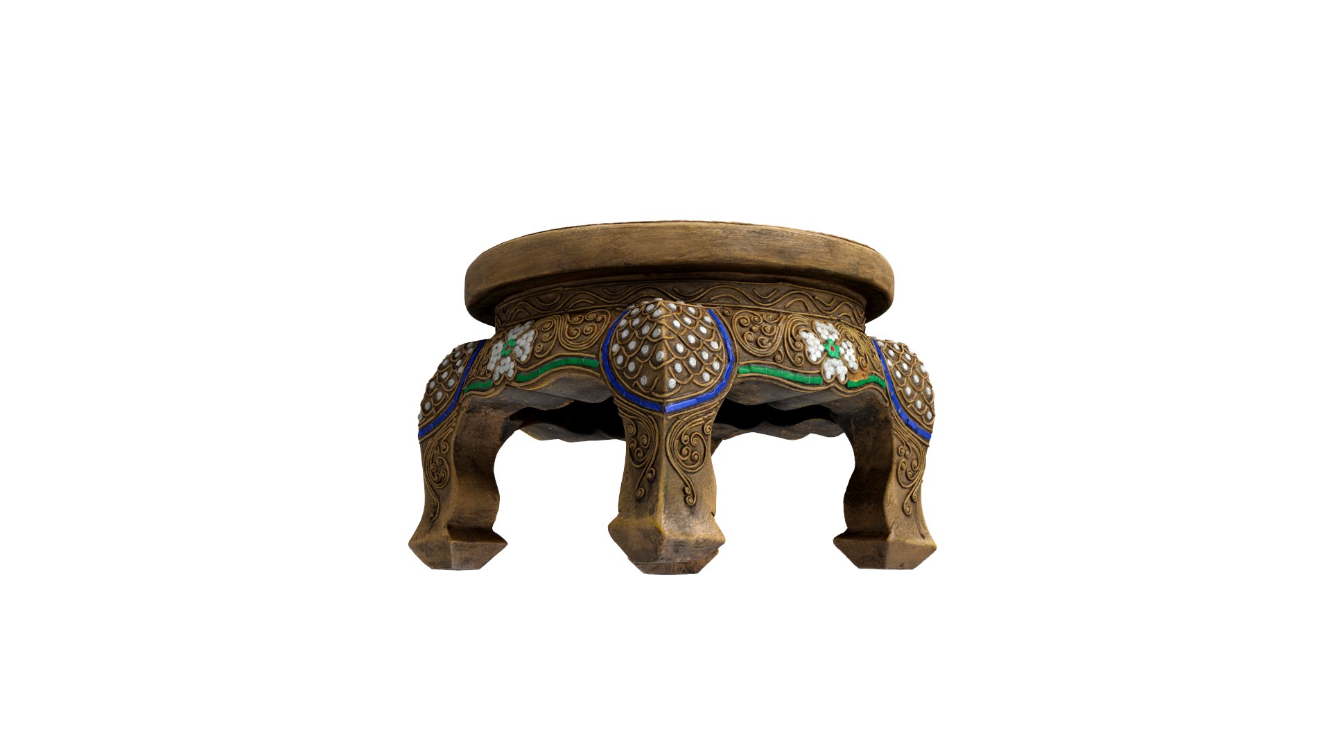 Southeast Asian Style Stool 3D Model 3D Model - TurboSquid 2278564