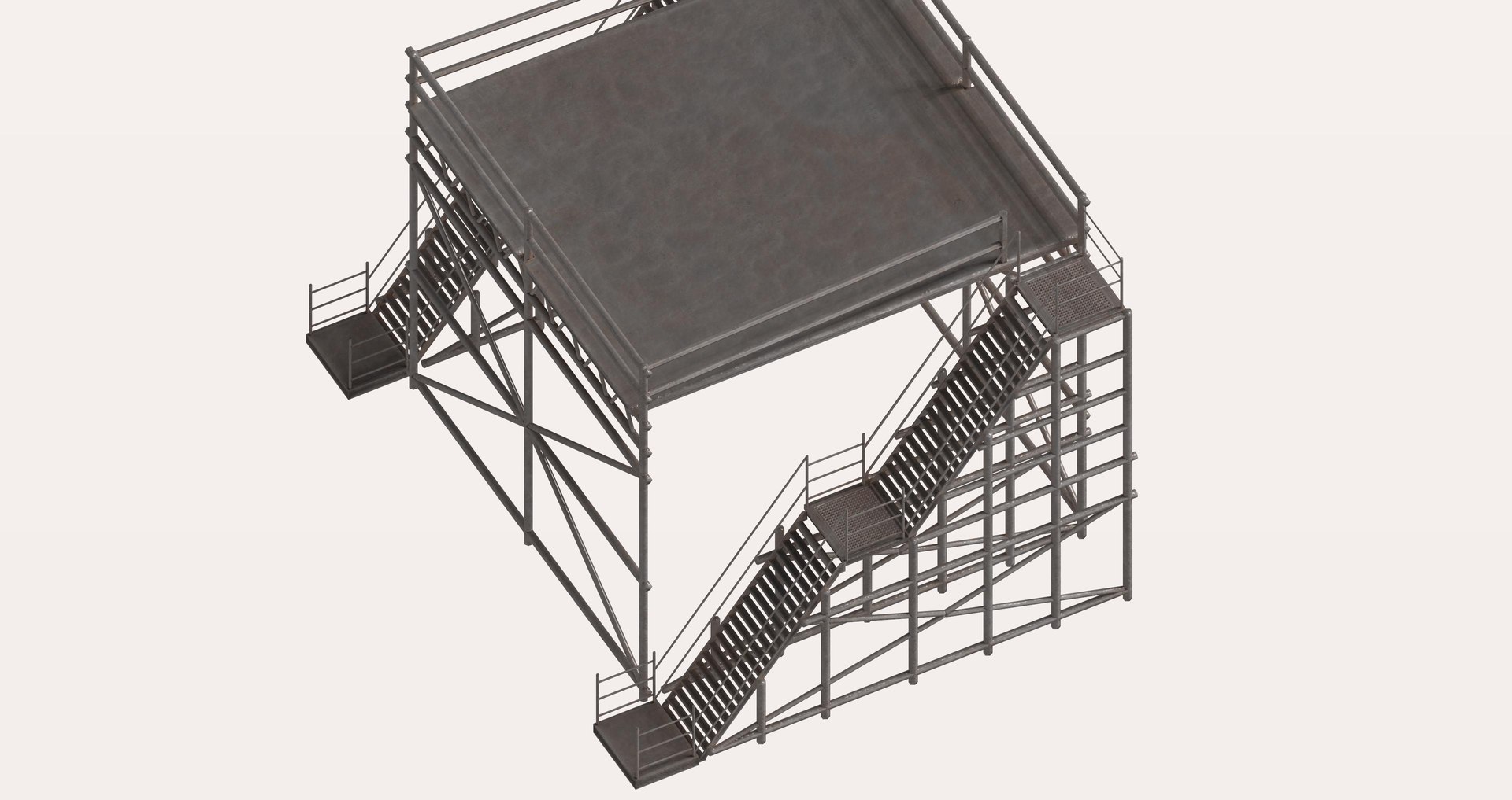 3D Metal pipe high platform model - TurboSquid 2068864