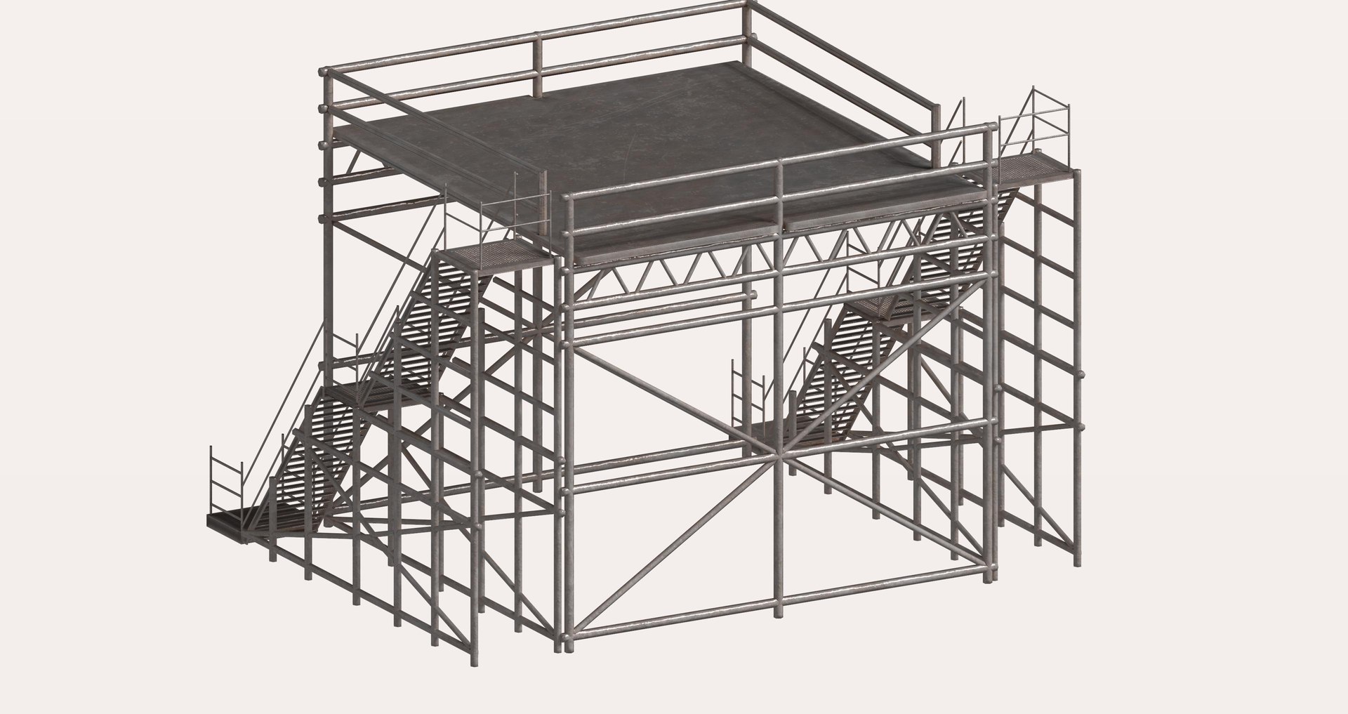 3D Metal pipe high platform model - TurboSquid 2068864