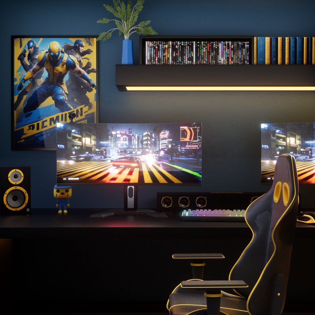 3D Gaming Room - Cinema 4D Octane Render Formats Model - TurboSquid 2203843