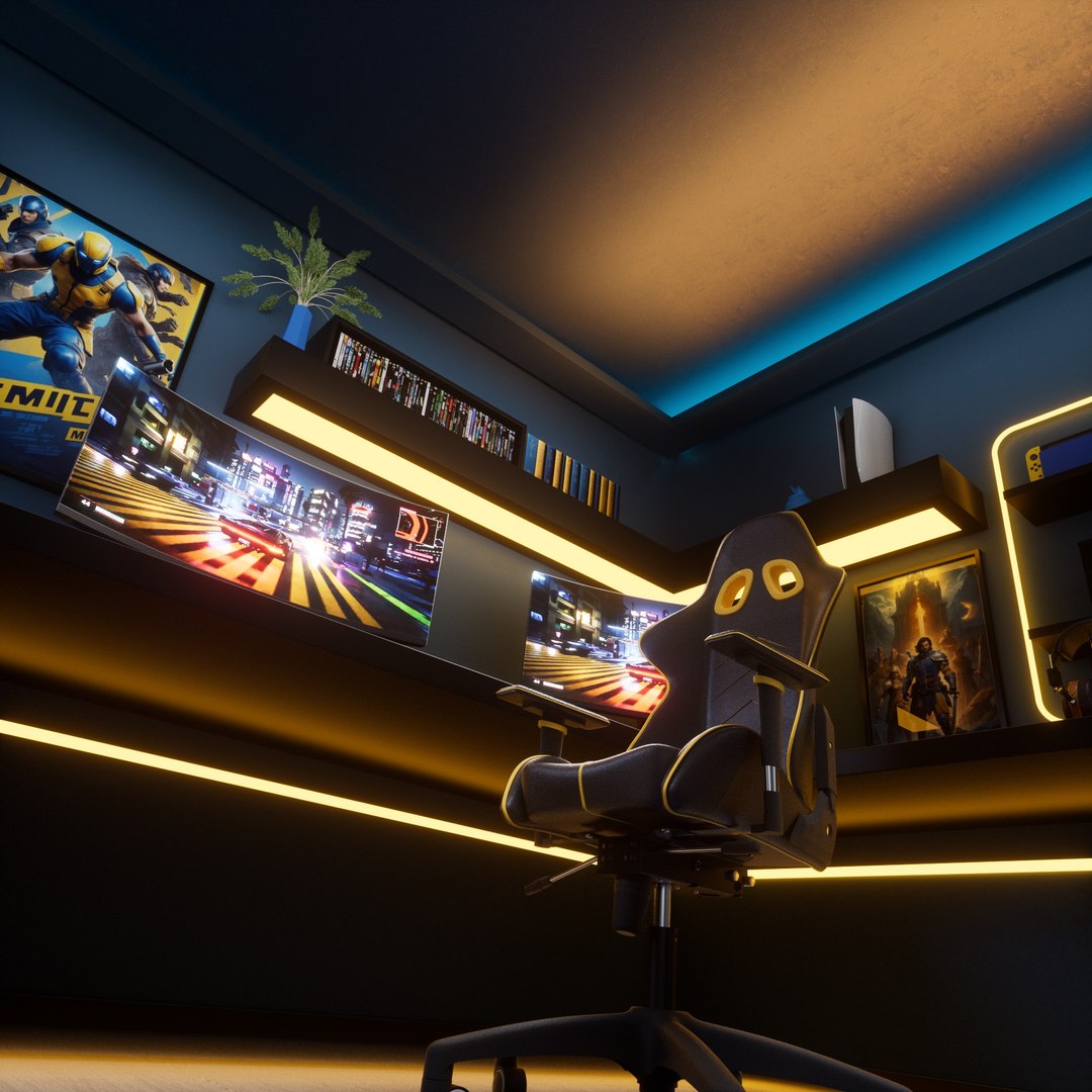 3D Gaming Room - Cinema 4D Octane Render Formats Model - TurboSquid 2203843