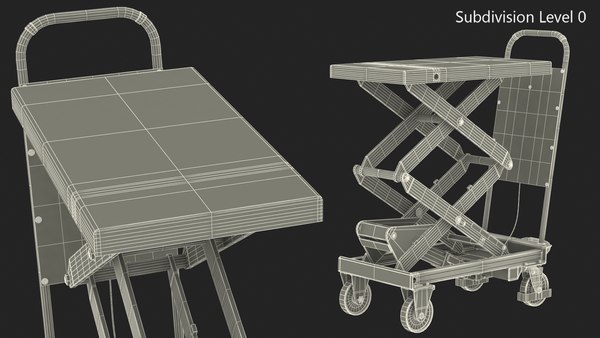 3D mobile hydraulic scissor table - TurboSquid 1693105