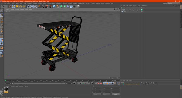 3D mobile hydraulic scissor table - TurboSquid 1693105