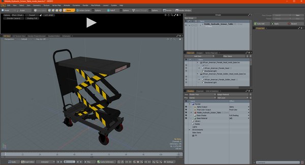 3D mobile hydraulic scissor table - TurboSquid 1693105