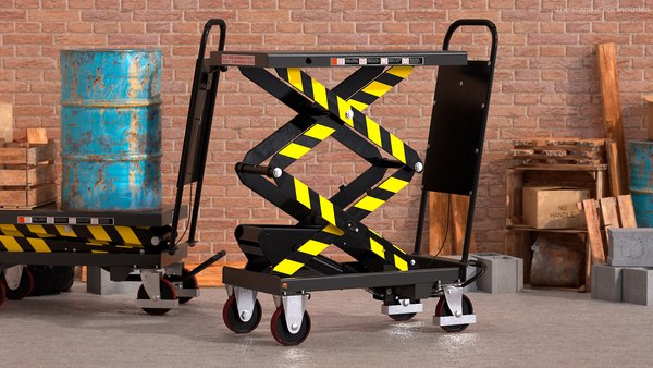 3D mobile hydraulic scissor table - TurboSquid 1693105