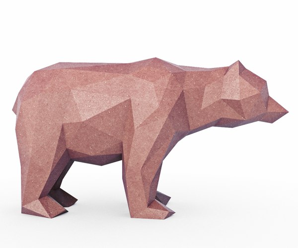 Bear Low Poly 3D-Modell - TurboSquid 1310685