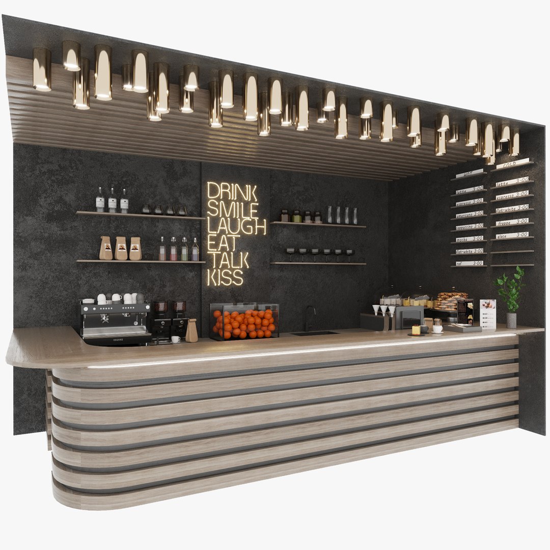 3D Coffee house model - TurboSquid 2028889