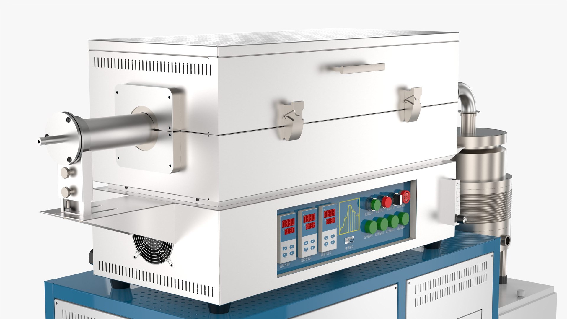 High Vacuum Tube Furnace 3D Model - TurboSquid 2108177