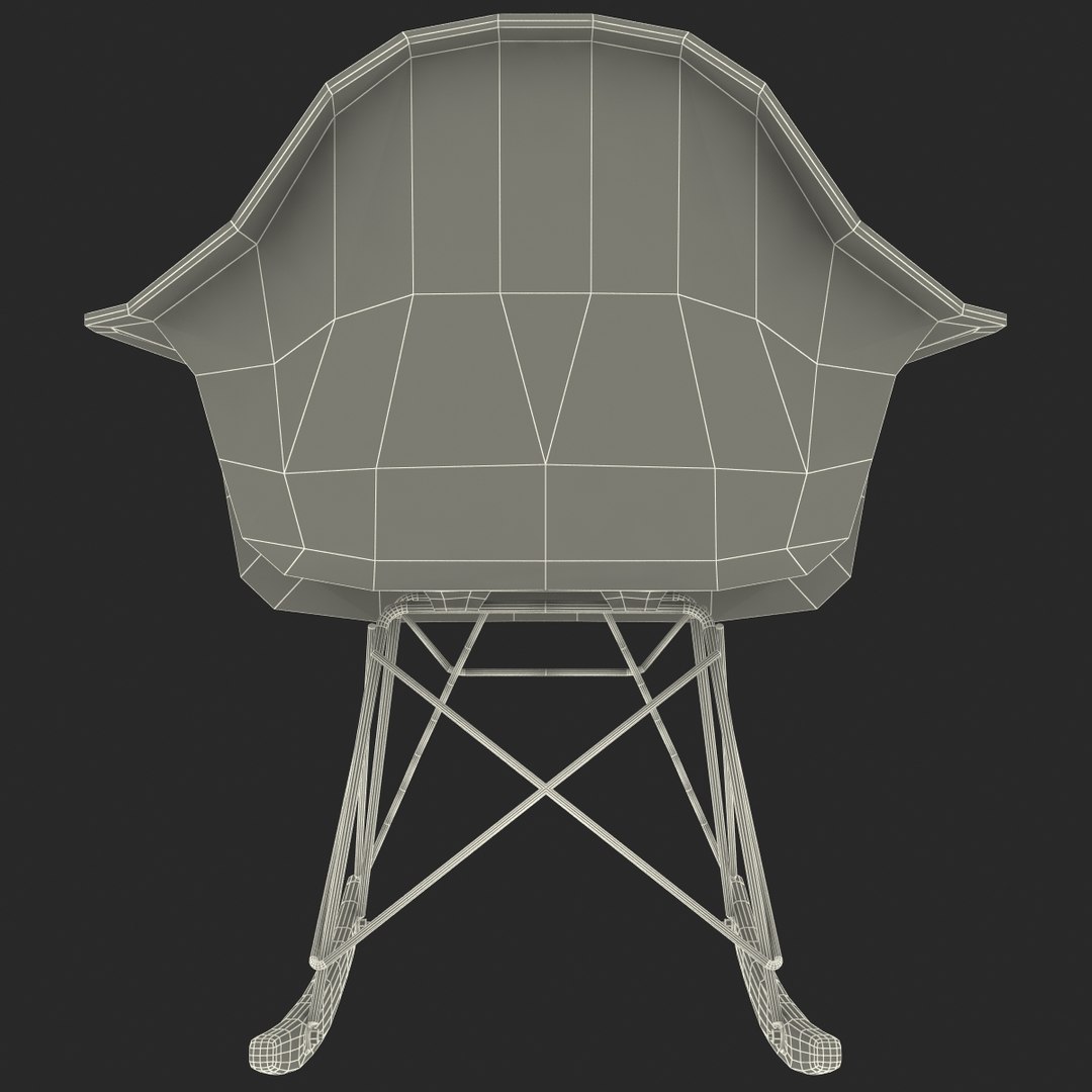 white cradle chair 3d 3ds